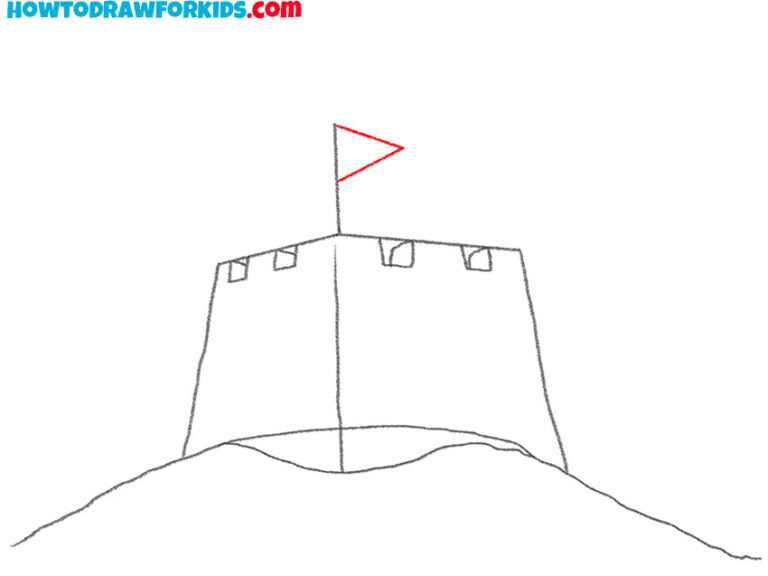 How to Draw a Sandcastle - Easy Drawing Tutorial For Kids