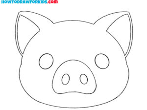 How to Draw a Pig Face - Easy Drawing Tutorial For Kids