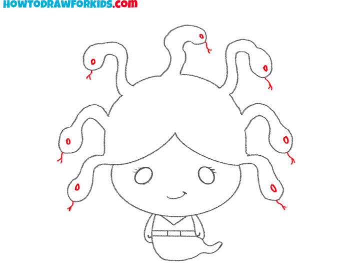 How to Draw Medusa - Easy Drawing Tutorial For Kids
