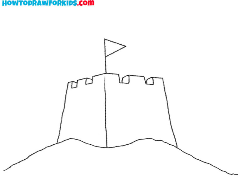 How to Draw a Sandcastle - Easy Drawing Tutorial For Kids