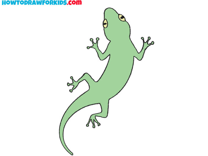 How to Draw a Gecko - Easy Drawing Tutorial For Kids