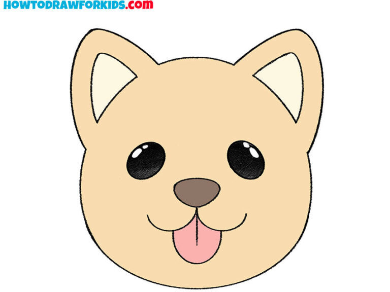 How to Draw a Puppy Face - Easy Drawing Tutorial For Kids