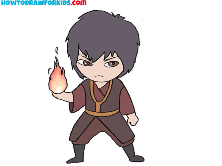 How to Draw Zuko - Easy Drawing Tutorial For Kids