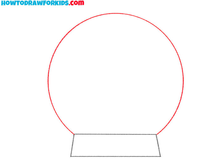 How to Draw a Snow Globe - Easy Drawing Tutorial For Kids