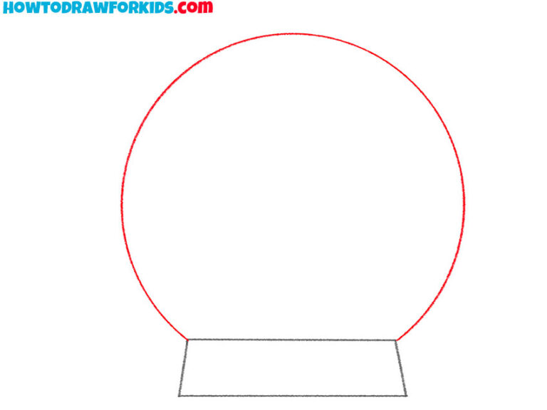 How to Draw a Snow Globe - Easy Drawing Tutorial For Kids