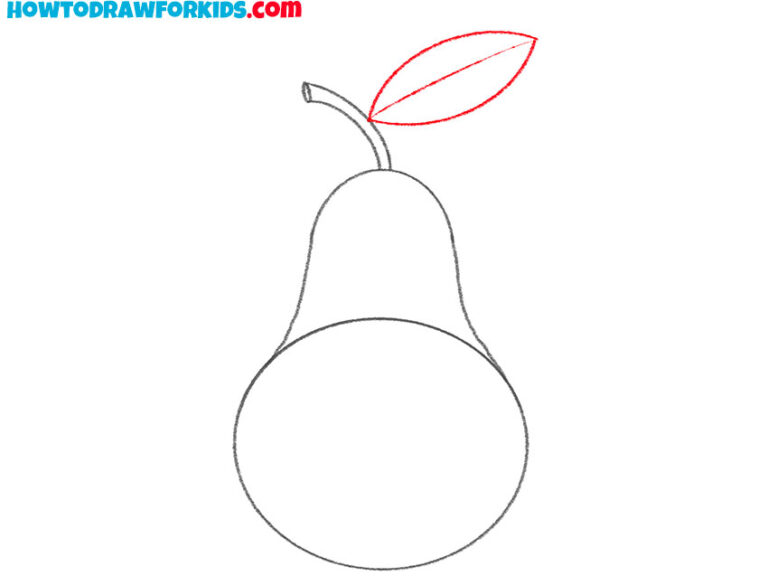 How to Draw a Pear - Easy Drawing Tutorial For Kids