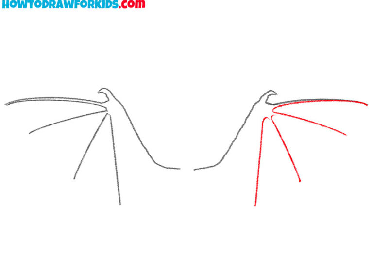 How to Draw Bat Wings - Easy Drawing Tutorial For Kids