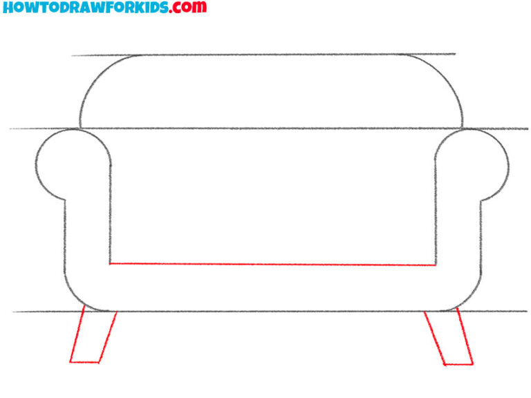 How to Draw a Sofa - Easy Drawing Tutorial For Kids