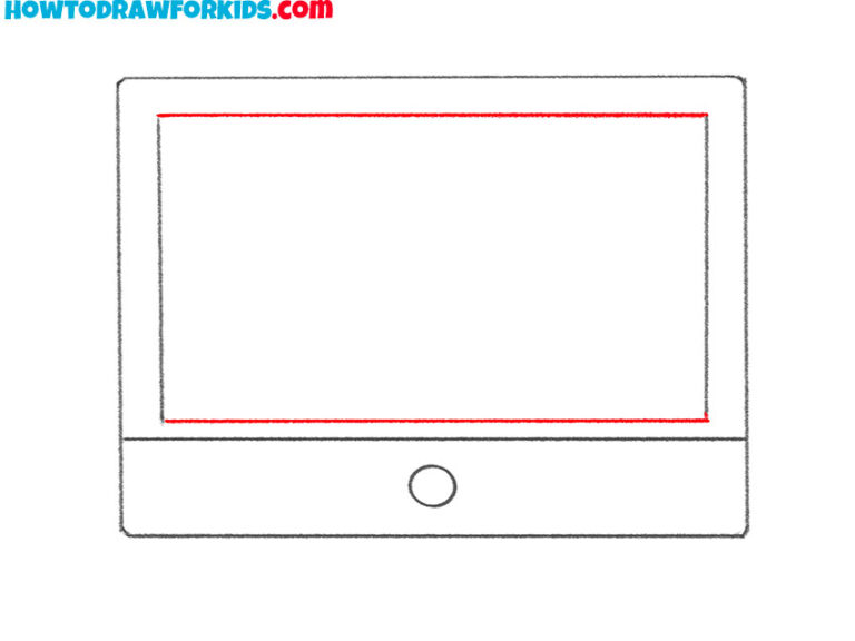 How to Draw a Computer - Easy Drawing Tutorial For Kids