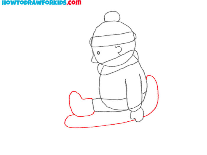 How to Draw Sledding - Easy Drawing Tutorial For Kids