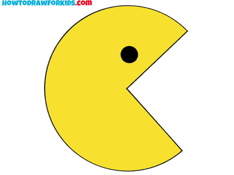 How to Draw Pacman - Easy Drawing Tutorial For Kids