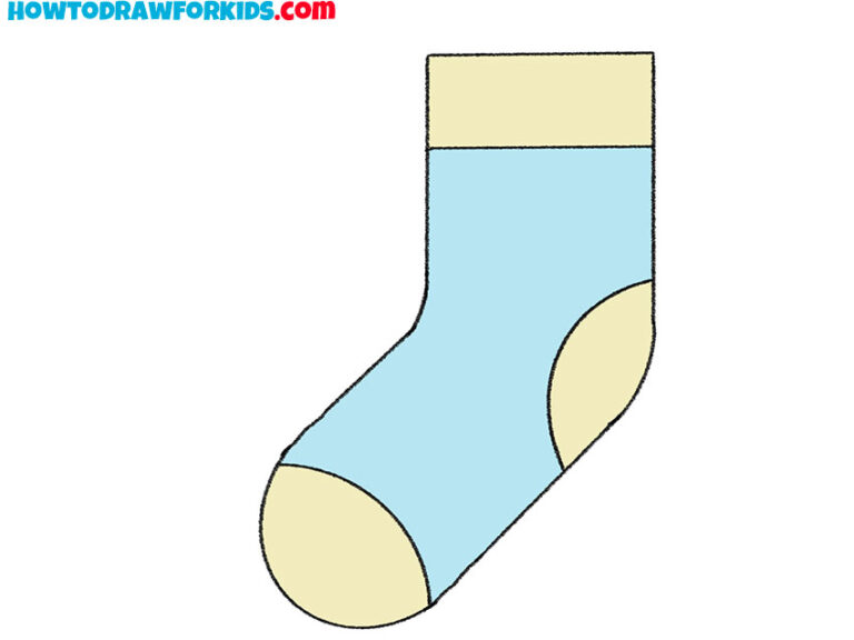 How to Draw a Sock - Easy Drawing Tutorial For Kids