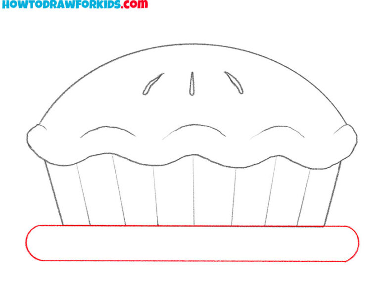 How to Draw a Pie - Easy Drawing Tutorial For Kids