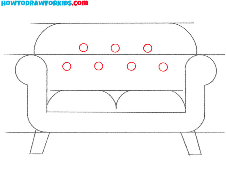How to Draw a Sofa - Easy Drawing Tutorial For Kids