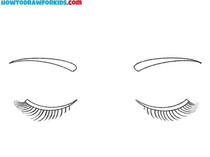 How to Draw Closed Eyes - Easy Drawing Tutorial For Kids