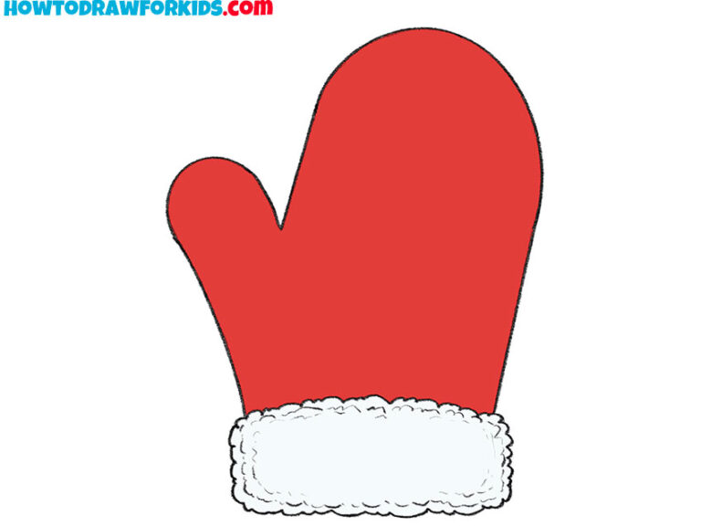 How to Draw a Mitten - Easy Drawing Tutorial For Kids