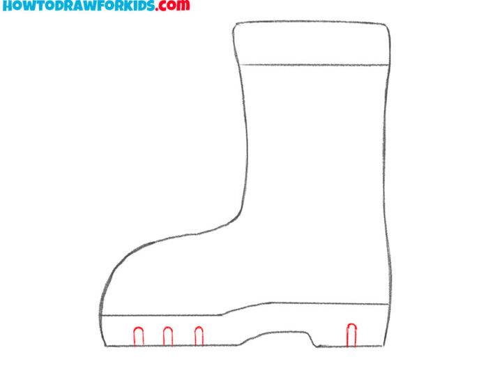 How to Draw a Rubber Boot - Easy Drawing Tutorial For Kids
