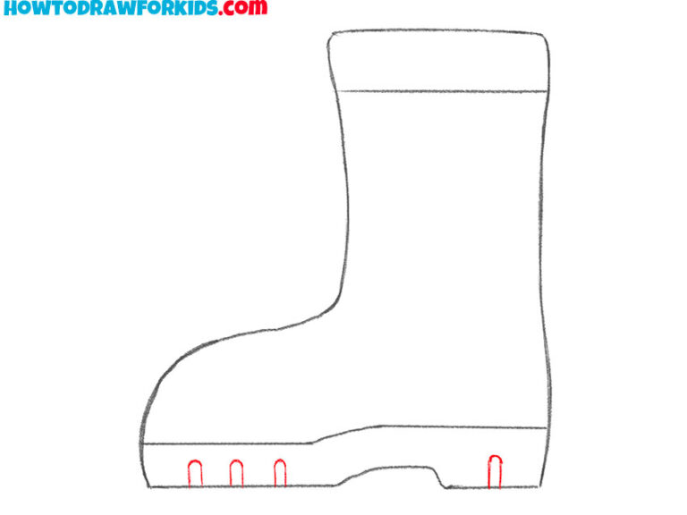 How to Draw a Rubber Boot - Easy Drawing Tutorial For Kids