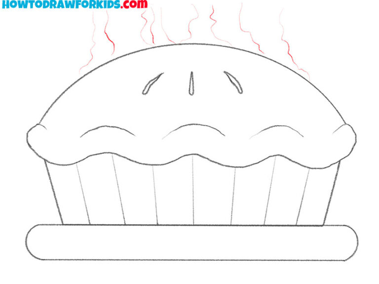 How to Draw a Pie - Easy Drawing Tutorial For Kids