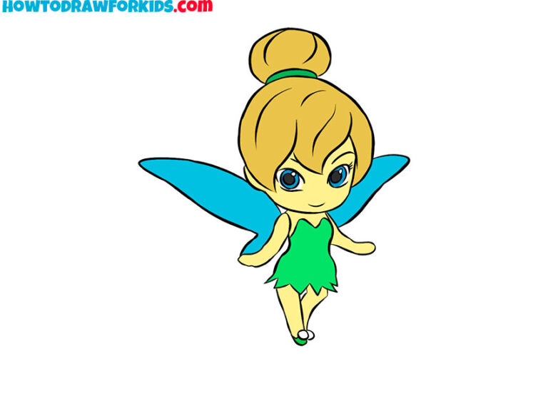 How to Draw Tinkerbell - Easy Drawing Tutorial For Kids