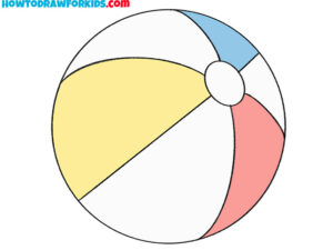 How to Draw a Beach Ball - Easy Drawing Tutorial For Kids
