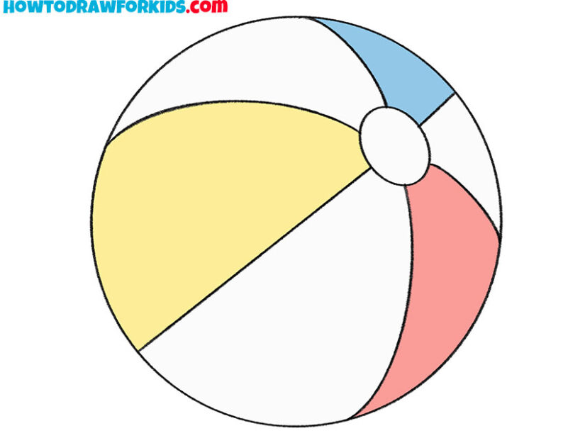 How to Draw a Beach Ball - Easy Drawing Tutorial For Kids