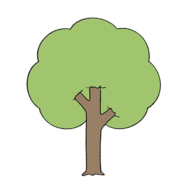 How To Draw A Simple Tree Easy Drawing Tutorial For Kids