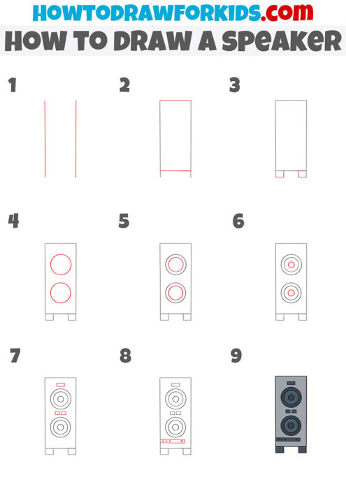 How to Draw a Speaker - Easy Drawing Tutorial For Kids
