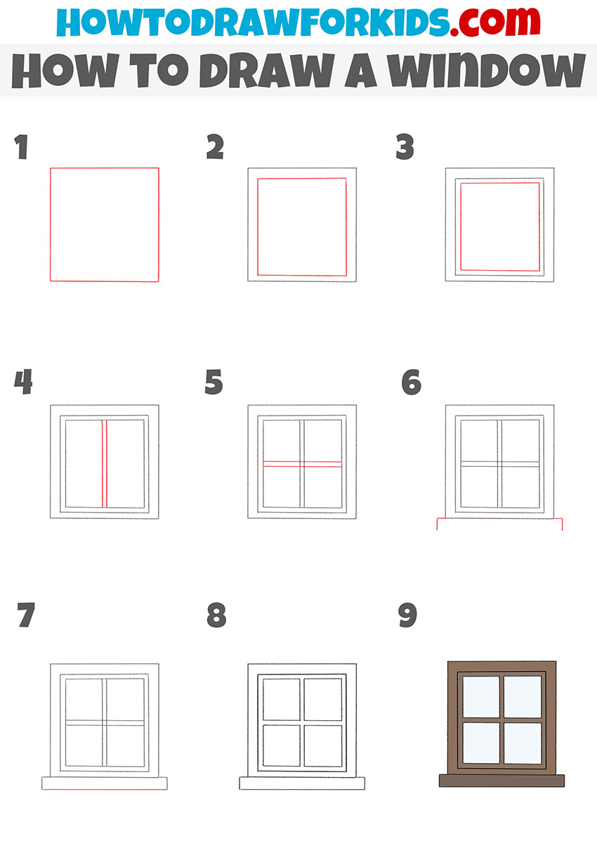 How To Draw A Window Easy Drawing Tutorial For Kids