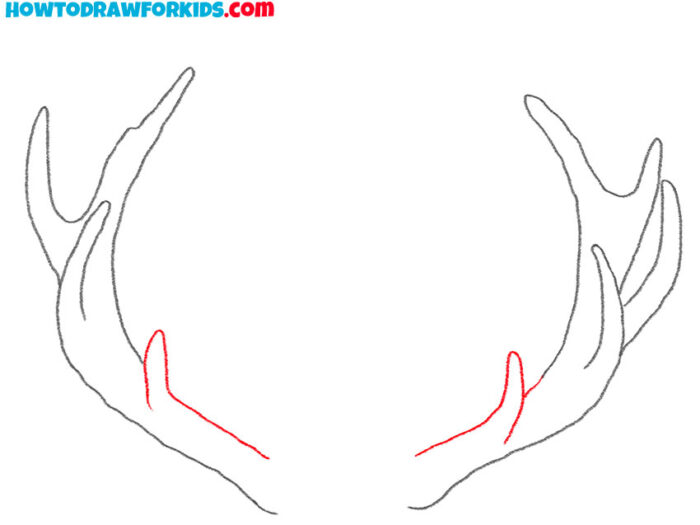How to Draw Deer Antlers - Easy Drawing Tutorial For Kids
