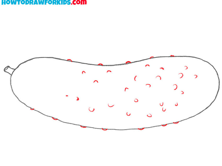 How to Draw a Pickle - Easy Drawing Tutorial For Kids