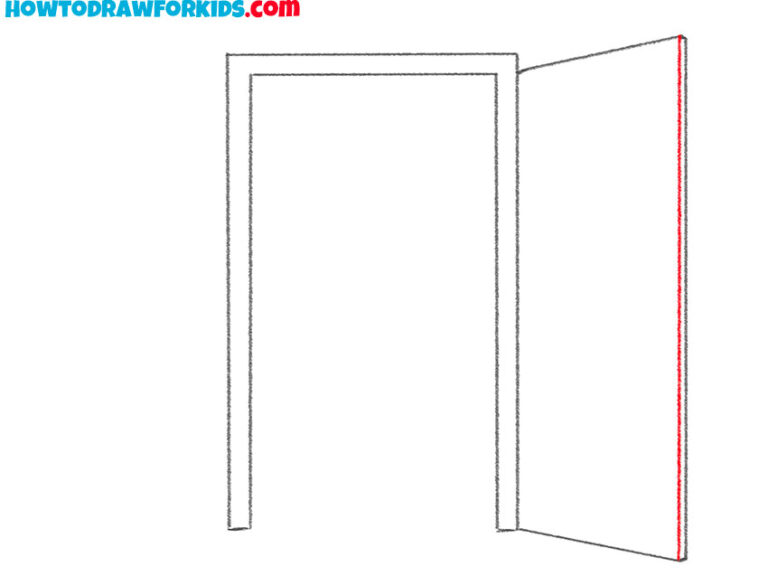 How to Draw an Open Door - Easy Drawing Tutorial For Kids