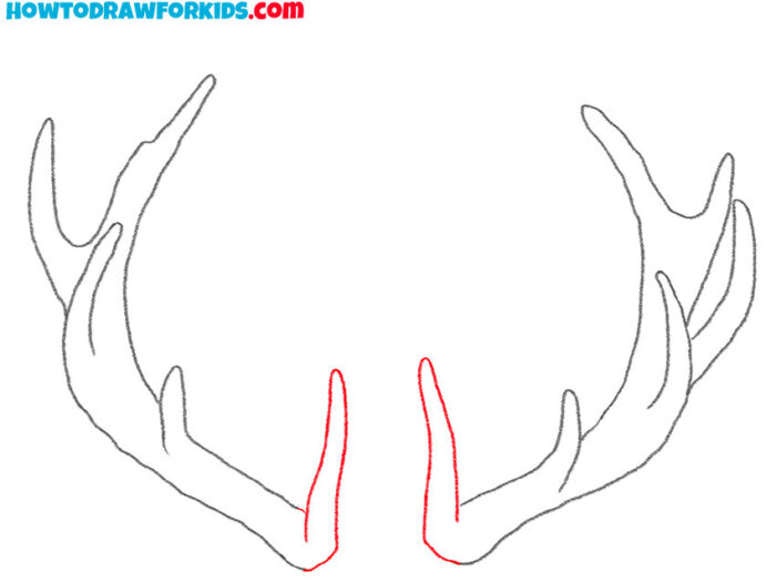 How to Draw Deer Antlers - Easy Drawing Tutorial For Kids