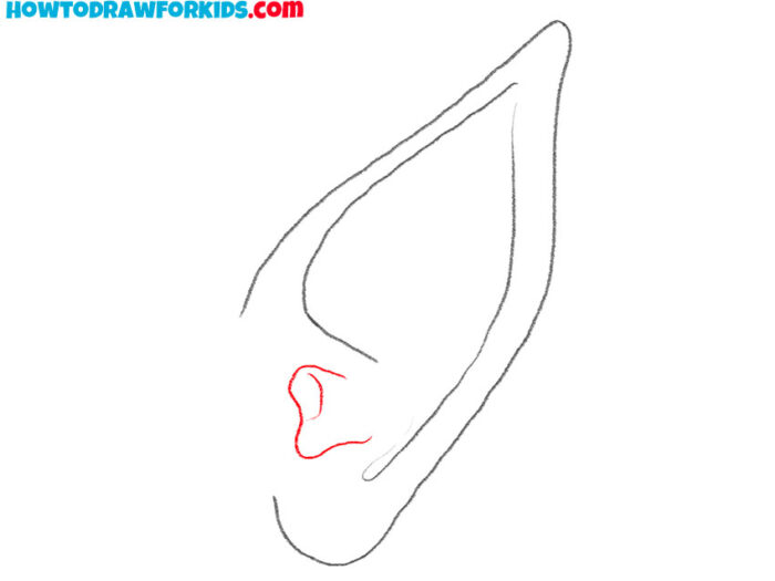 How to Draw an Elf Ear - Easy Drawing Tutorial For Kids