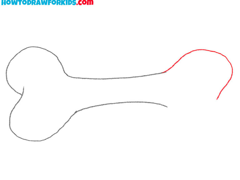 How to Draw a Bone - Easy Drawing Tutorial For Kids