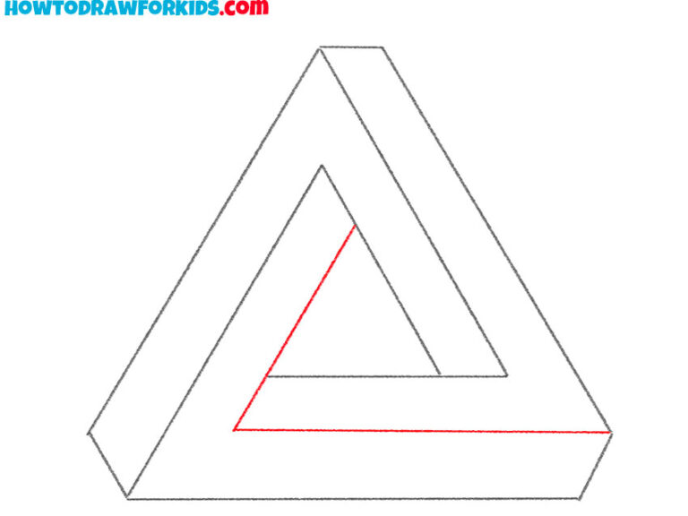 How to Draw the Impossible Triangle - Easy Drawing Tutorial