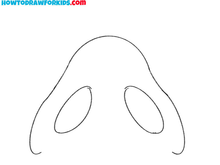 How to Draw a Nose from Below - Easy Drawing Tutorial For Kids