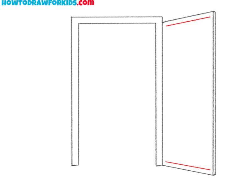 How to Draw an Open Door - Easy Drawing Tutorial For Kids