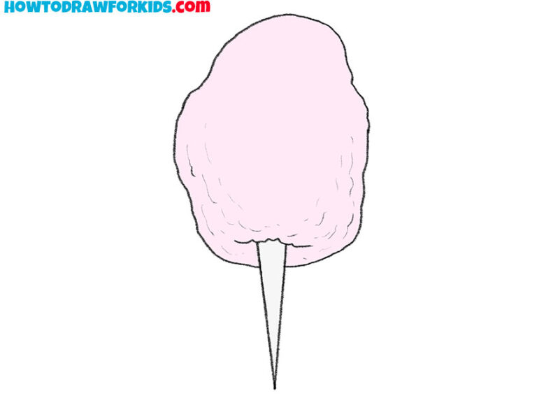 How to Draw Cotton Candy - Easy Drawing Tutorial For Kids