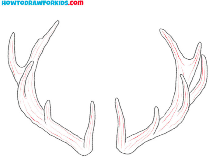 How to Draw Deer Antlers - Easy Drawing Tutorial For Kids