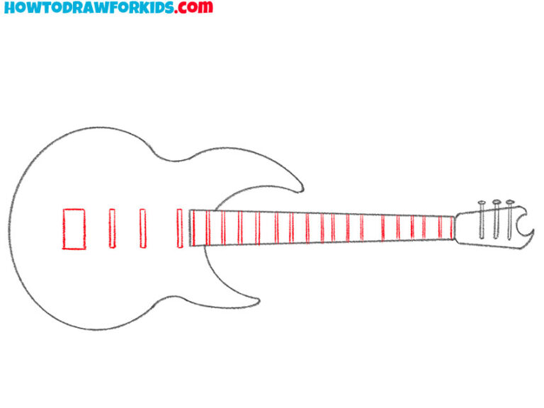 How to Draw an Electric Guitar - Easy Drawing Tutorial For Kids