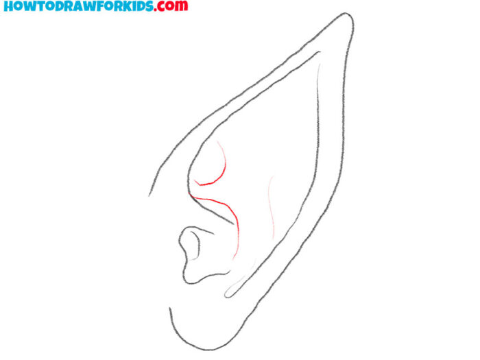 How to Draw an Elf Ear - Easy Drawing Tutorial For Kids