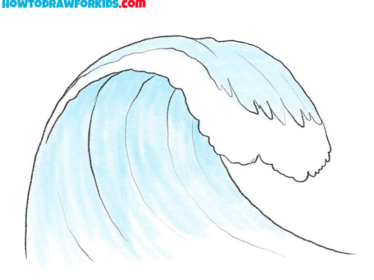 How to Draw an Easy Wave - Easy Drawing Tutorial For Kids