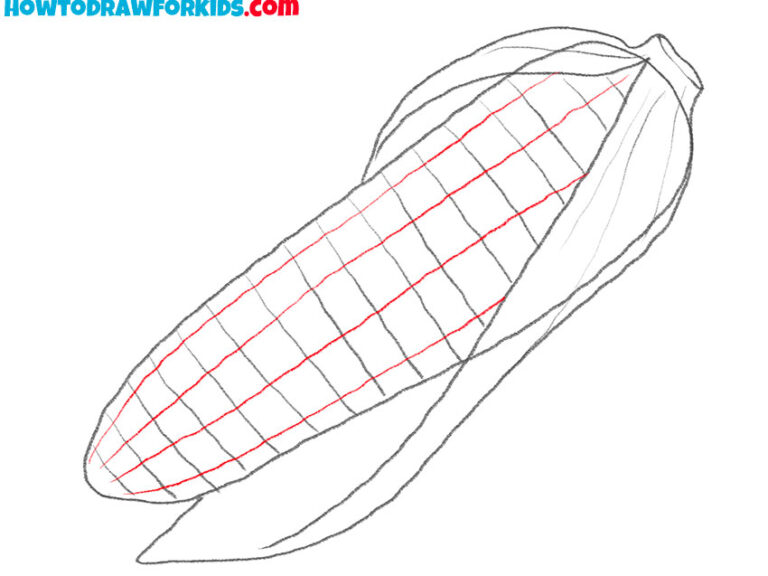 How to Draw a Corn - Easy Drawing Tutorial For Kids
