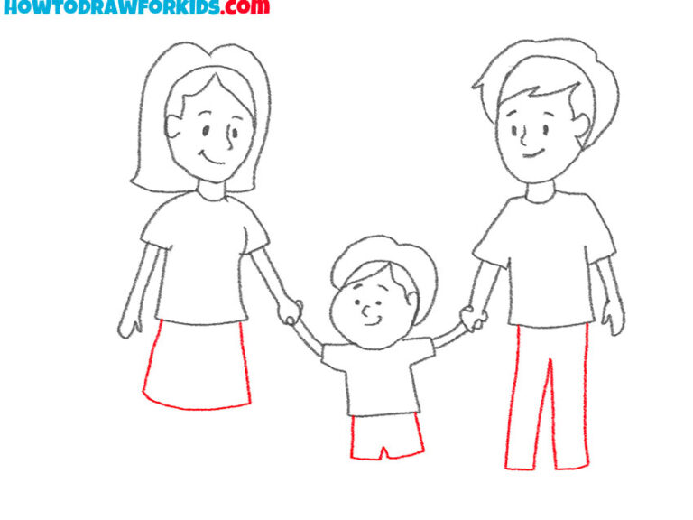 How to Draw a Family - Easy Drawing Tutorial For Kids