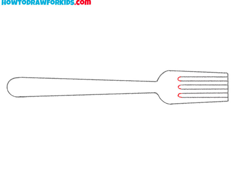 How to Draw a Fork - Easy Drawing Tutorial For Kids