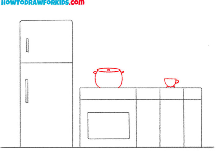 How to Draw a Kitchen - Easy Drawing Tutorial For Kids