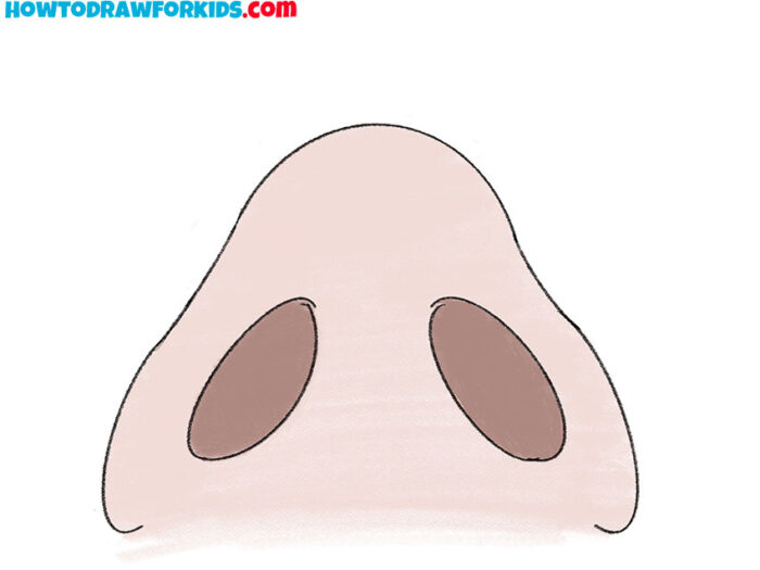 How to Draw a Nose from Below - Easy Drawing Tutorial For Kids