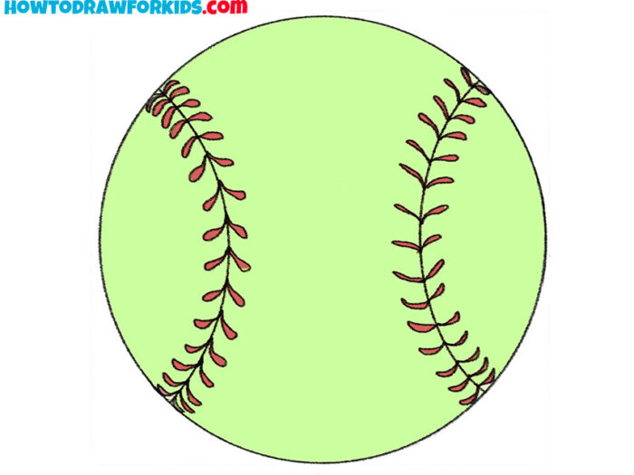 How to Draw a Softball - Easy Drawing Tutorial For Kids