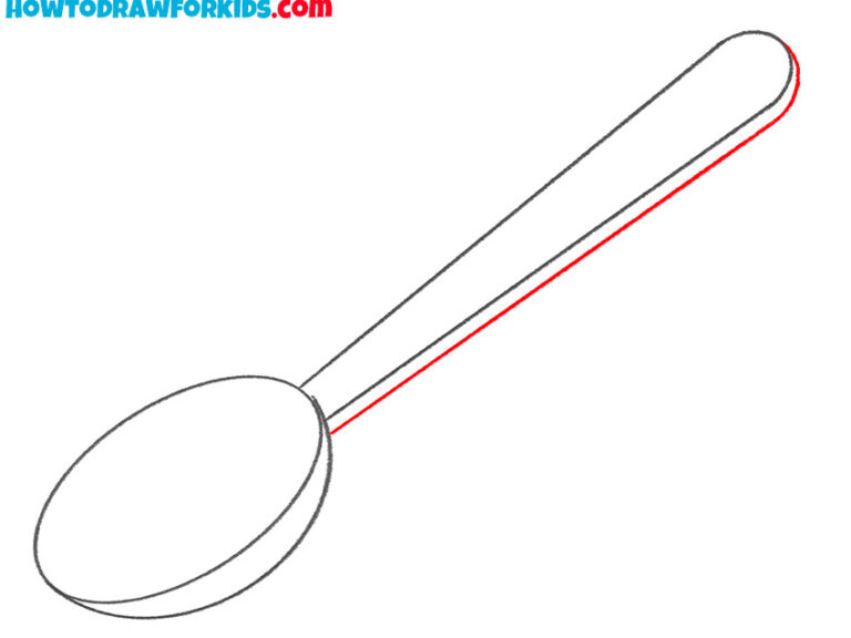 How to Draw a Spoon - Easy Drawing Tutorial For Kids